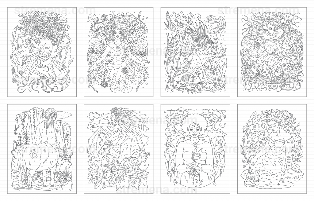 Mythical Creatures Coloring Book – StremArt